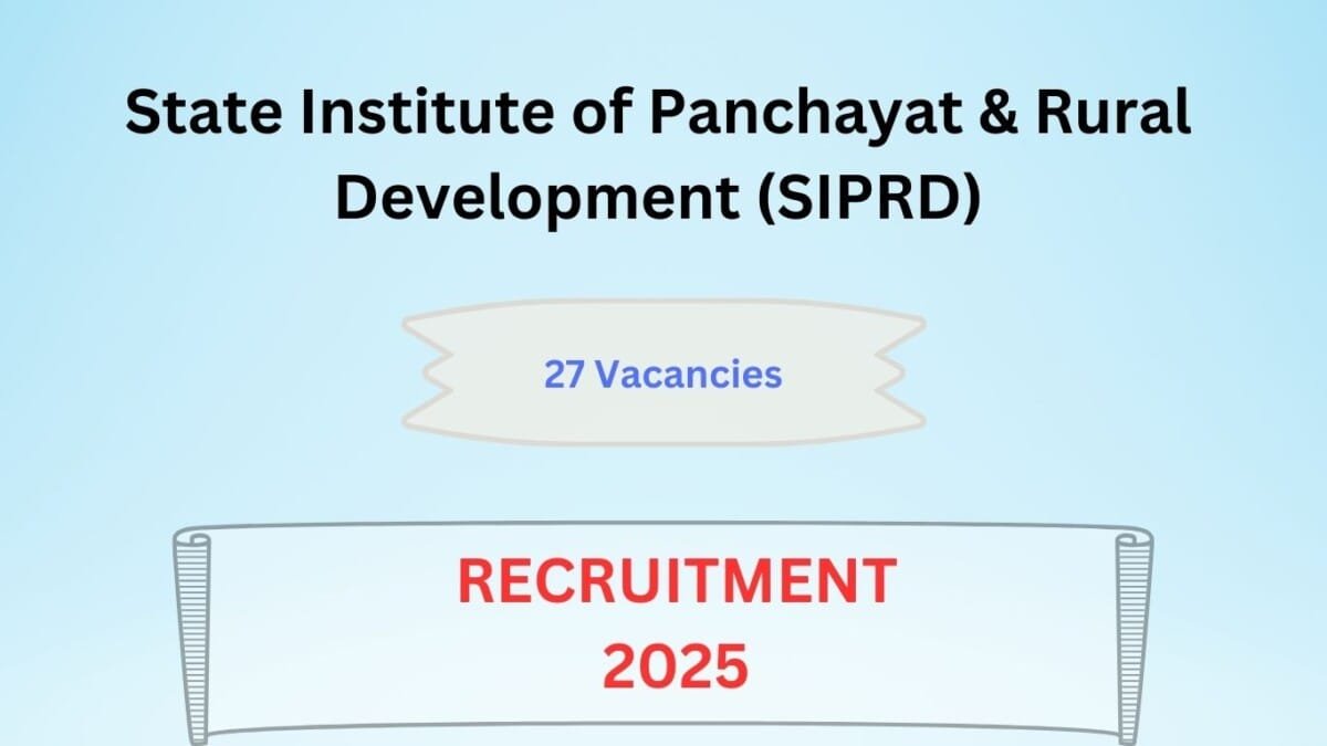 SIPRD Assam Recruitment 2025 – Apply Online for District Programme Manager & Assistant District ...