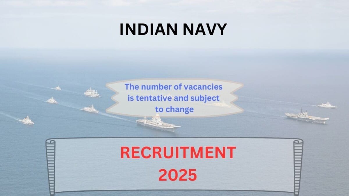 Indian Navy SSC Officer Recruitment 2025 : Multiple Vacancies ...